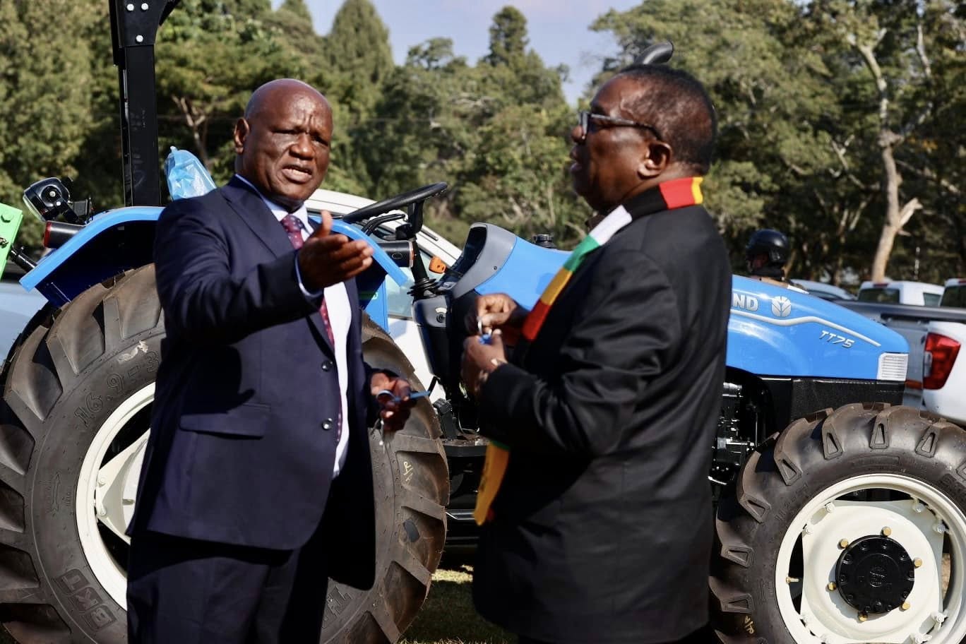 Mnangagwa gifts farming equipment to Rtd Chief Justice Malaba ...